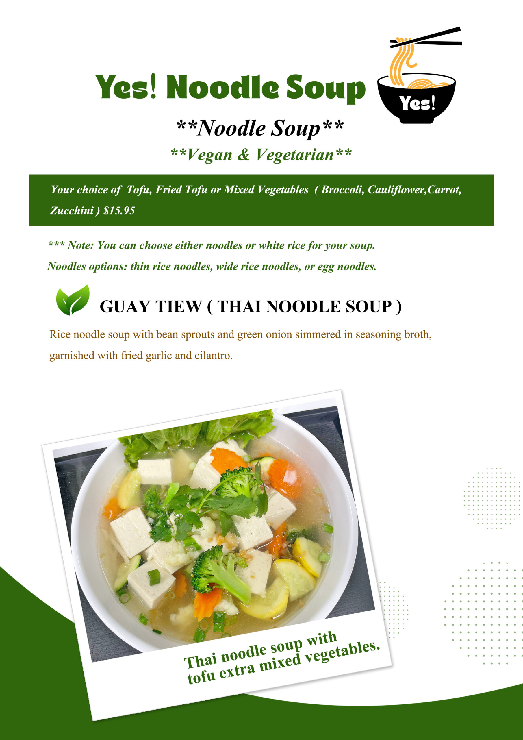 Menu - Yesnoodlesoup