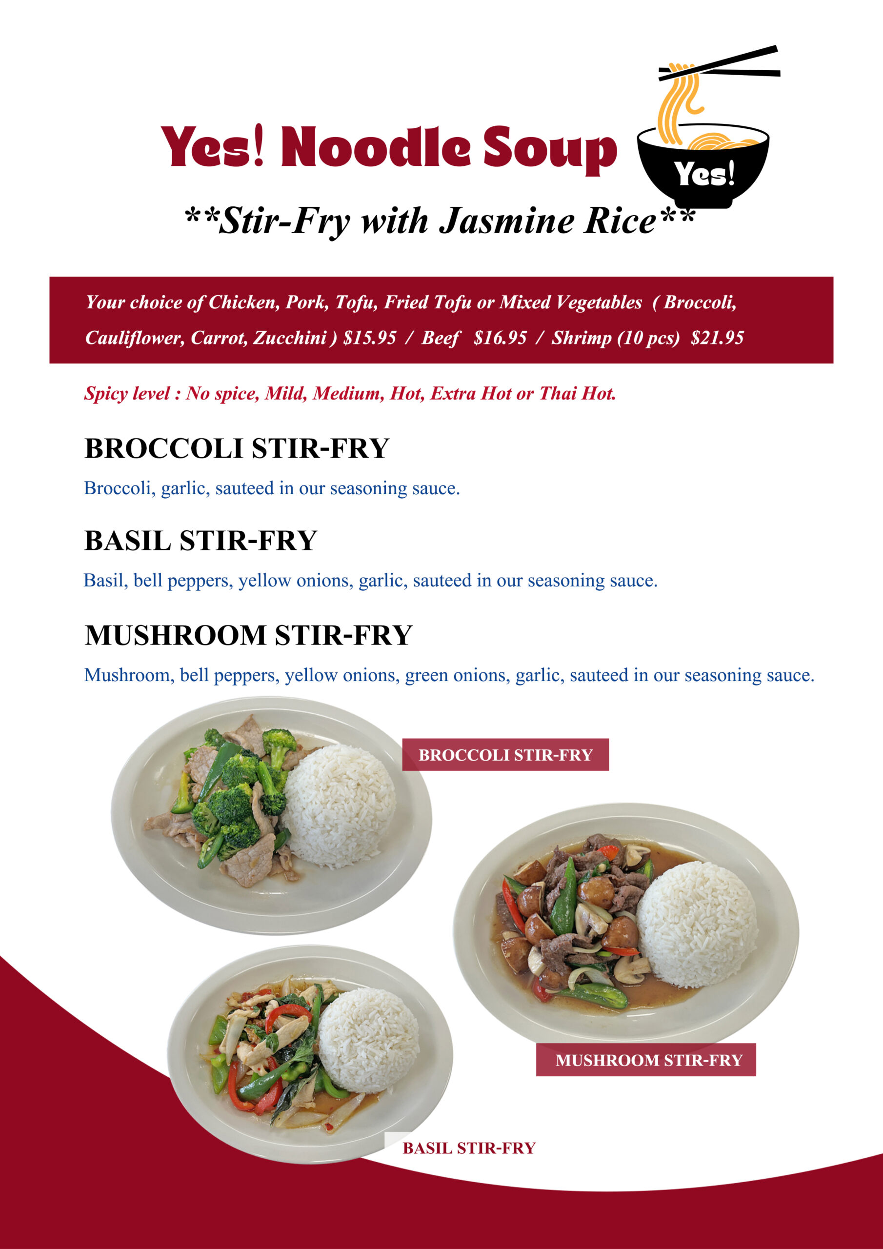 Menu - Yesnoodlesoup