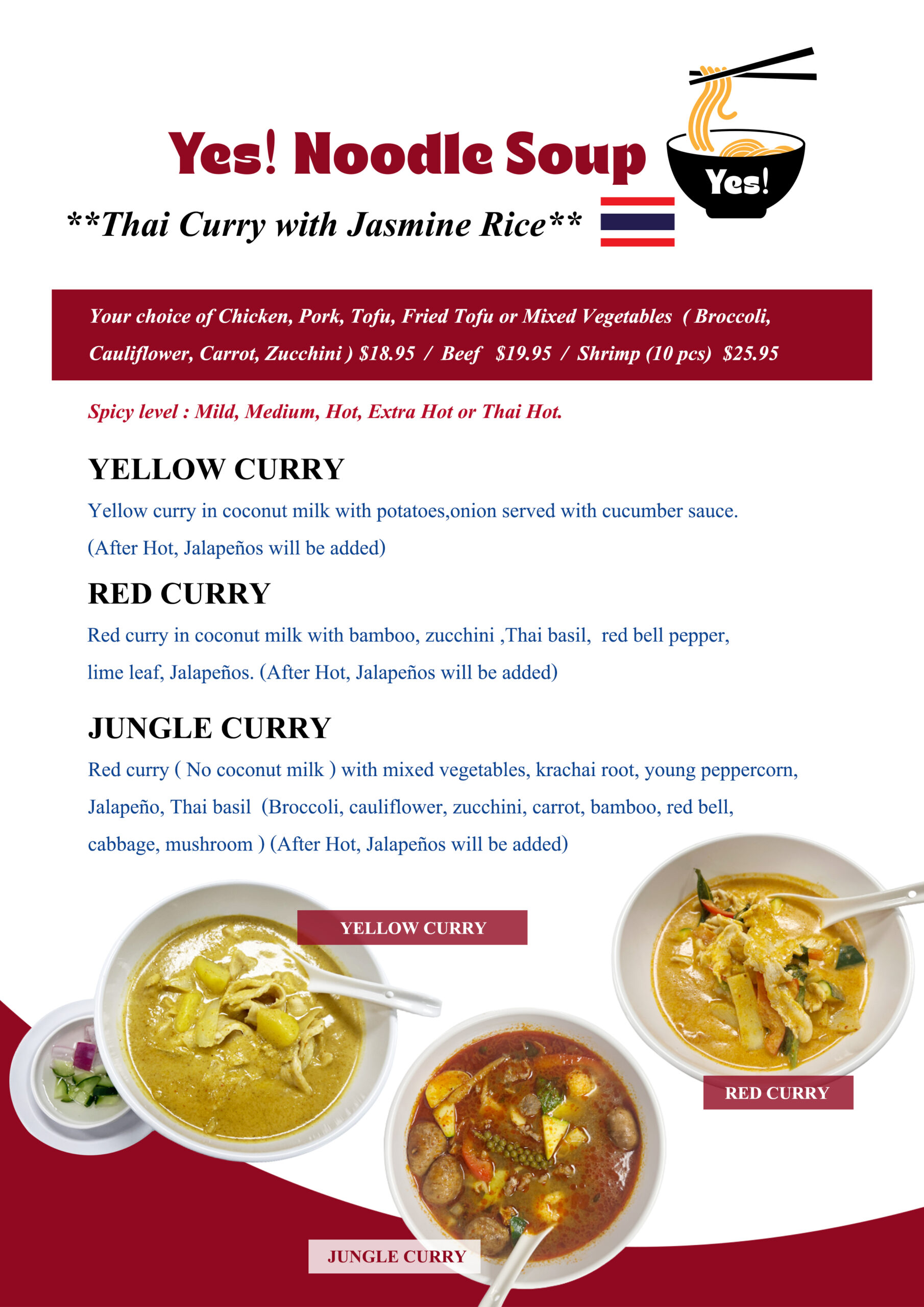 Menu - Yesnoodlesoup